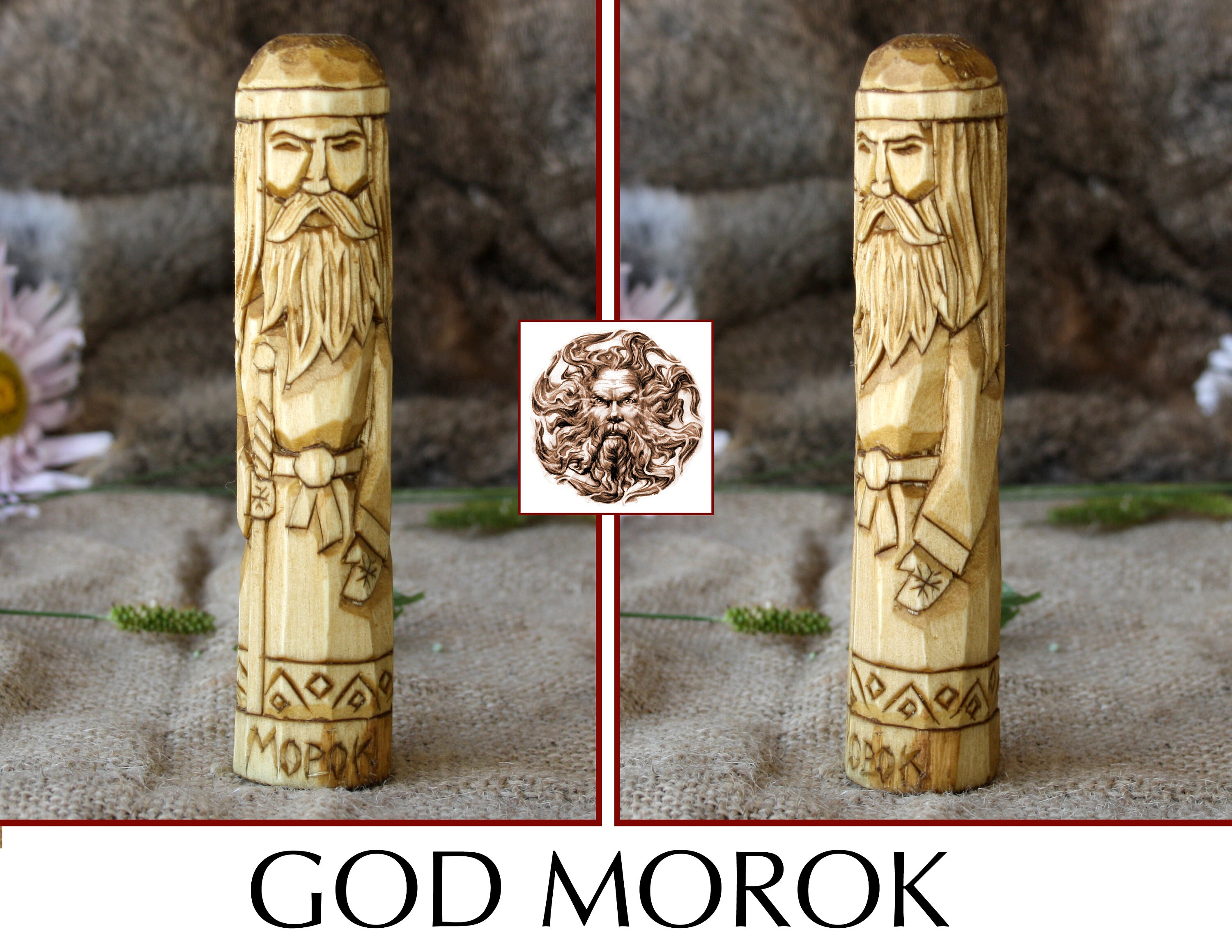 Slavic Gods DIY VIY and MOROK. Wooden Gods. Small Wooden - Etsy