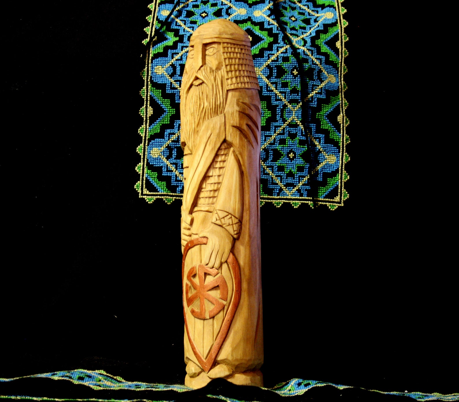 Hand-carved Wooden Statue Perun. PERUN Slavic God of Thunder - Etsy