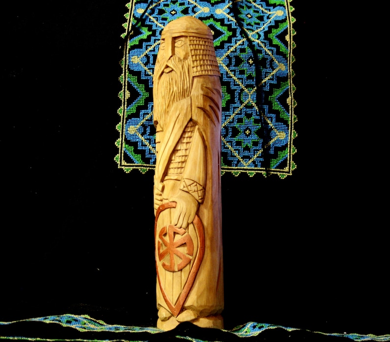 Hand-carved Wooden Statue Perun. PERUN Slavic God of Thunder - Etsy