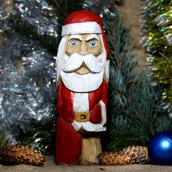 Carved Santa - Etsy