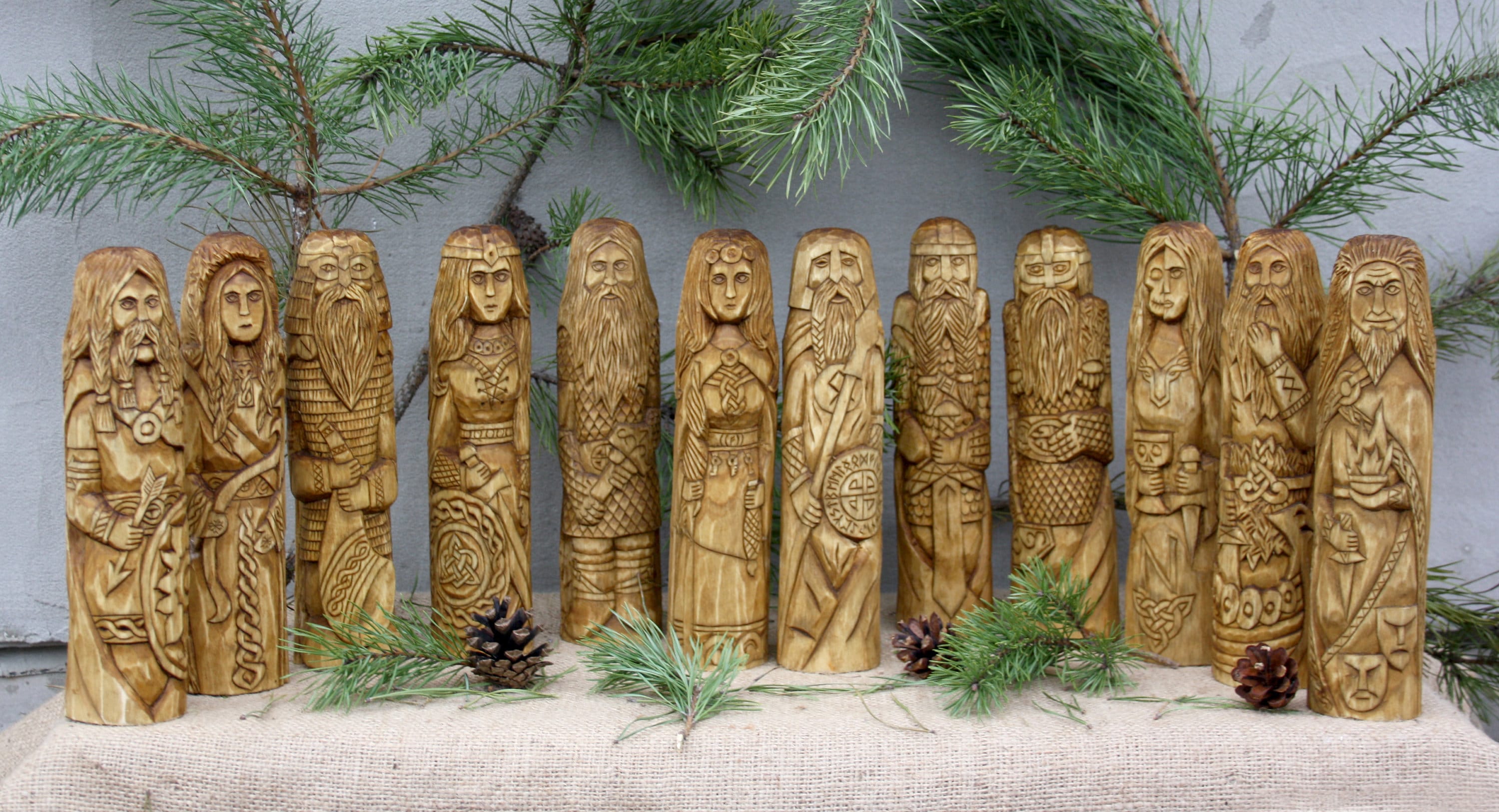 Norse God Tyr. Big Hand Crafted Wooden Statue of Tyr. - Etsy