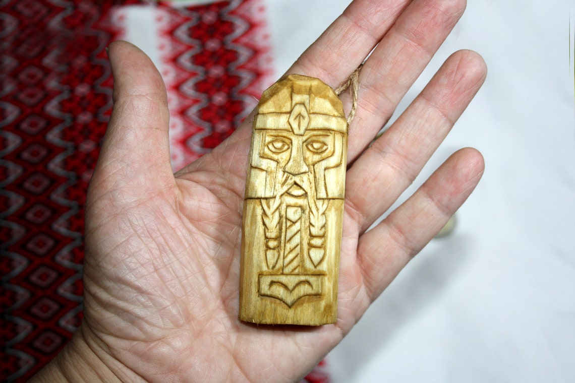 Thor. Wooden Home Talisman. Handmade Wood Carving. - Etsy