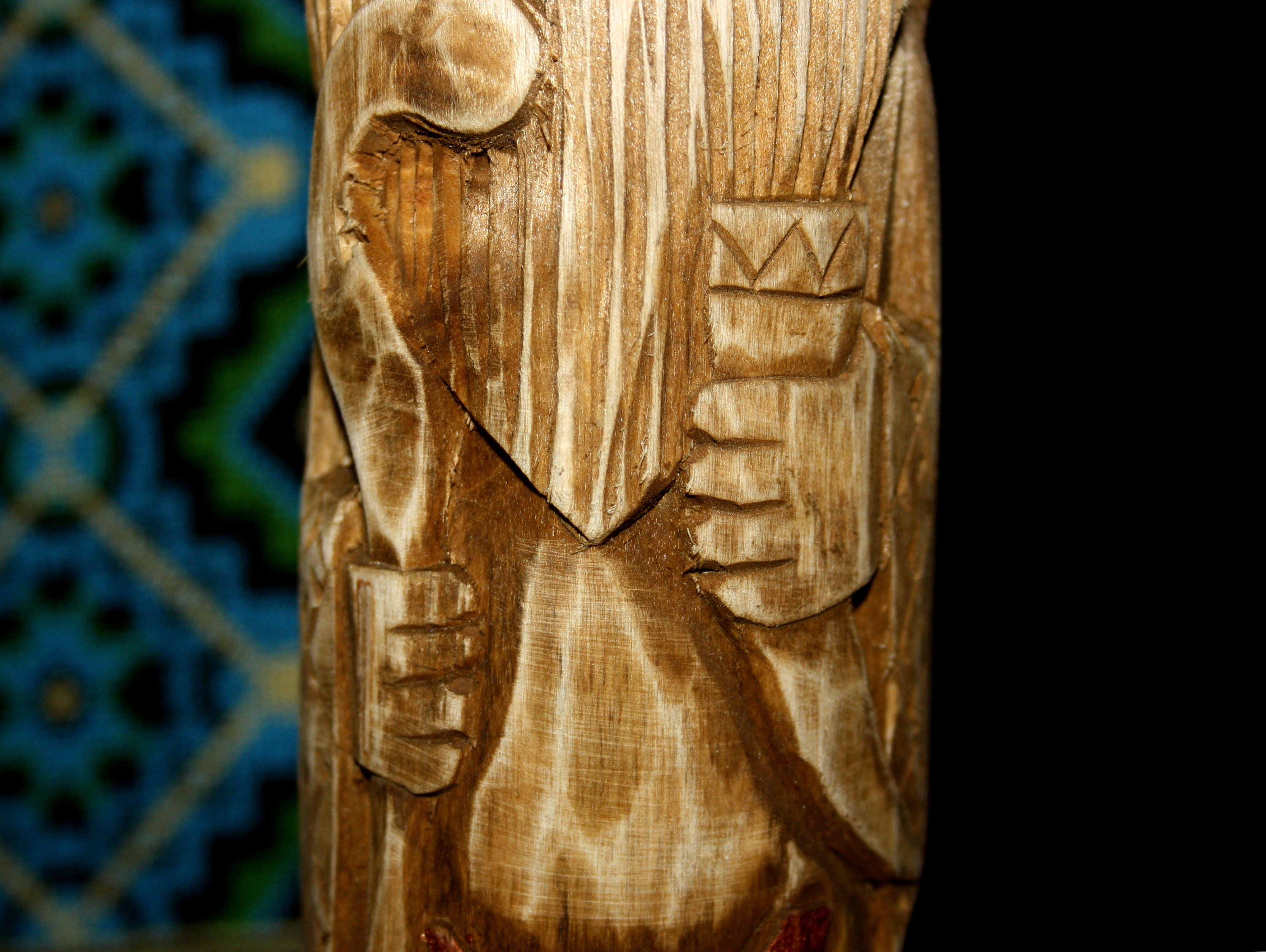 Wooden Slavic God Veles. Linden Statue. Veles Protection Slavic and ...