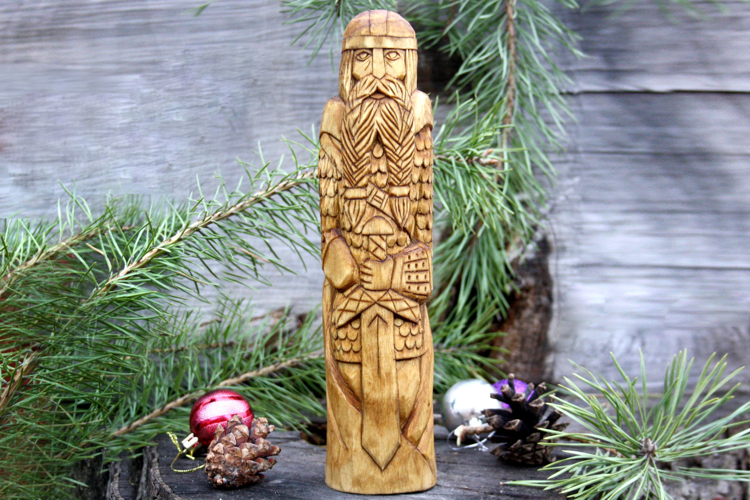 Norse God Tyr. Big Hand Crafted Wooden Statue of Tyr. - Etsy