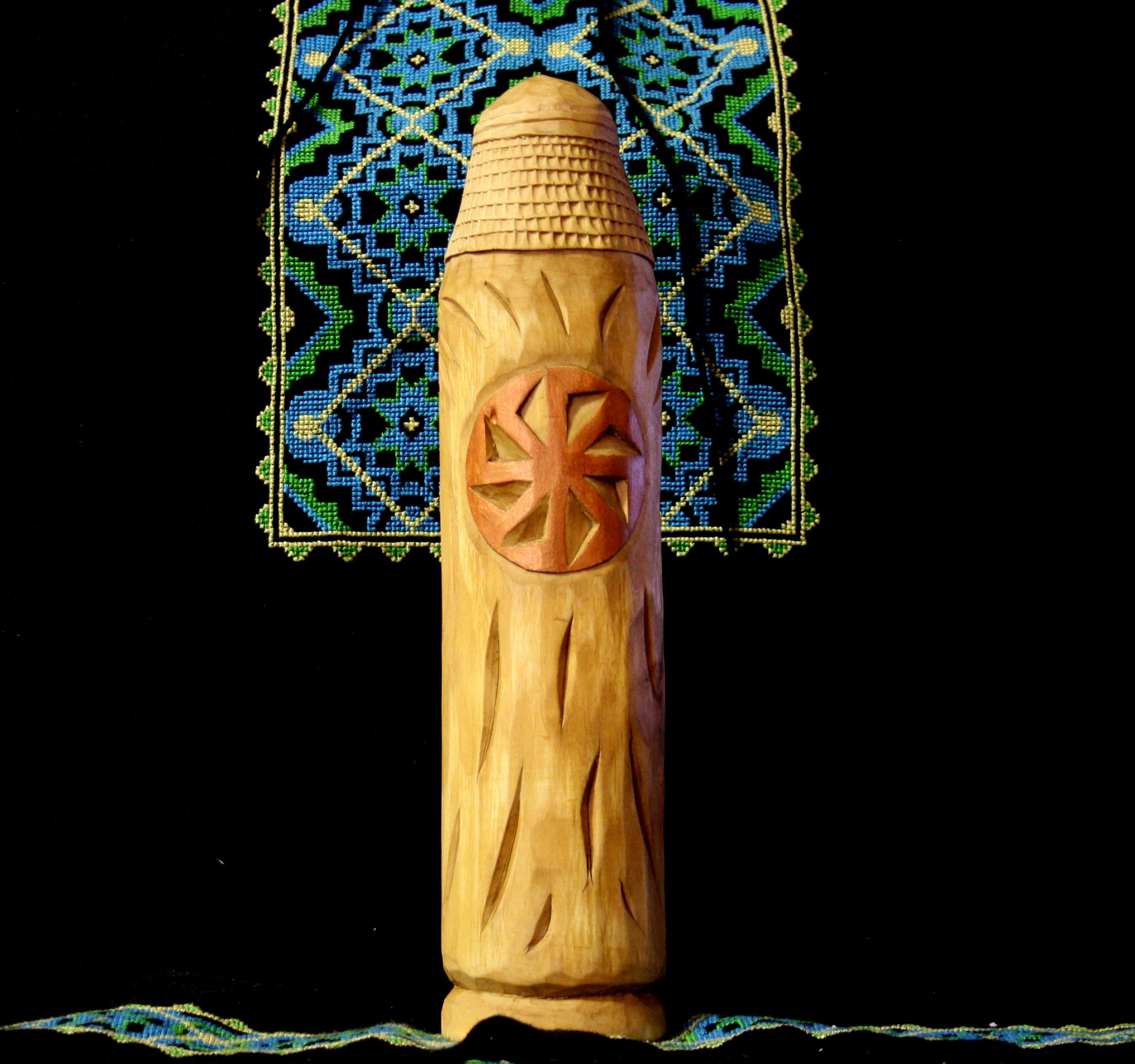 Hand-carved Wooden Statue Perun. PERUN Slavic God of Thunder and ...