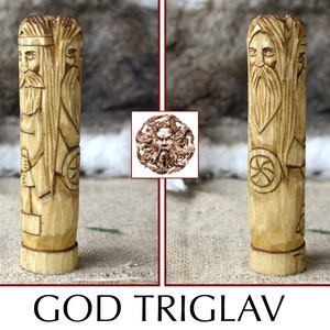 Slavic Gods and Goddess - TRIGLAV, PROVE and SIDA. Wooden Gods. Small ...