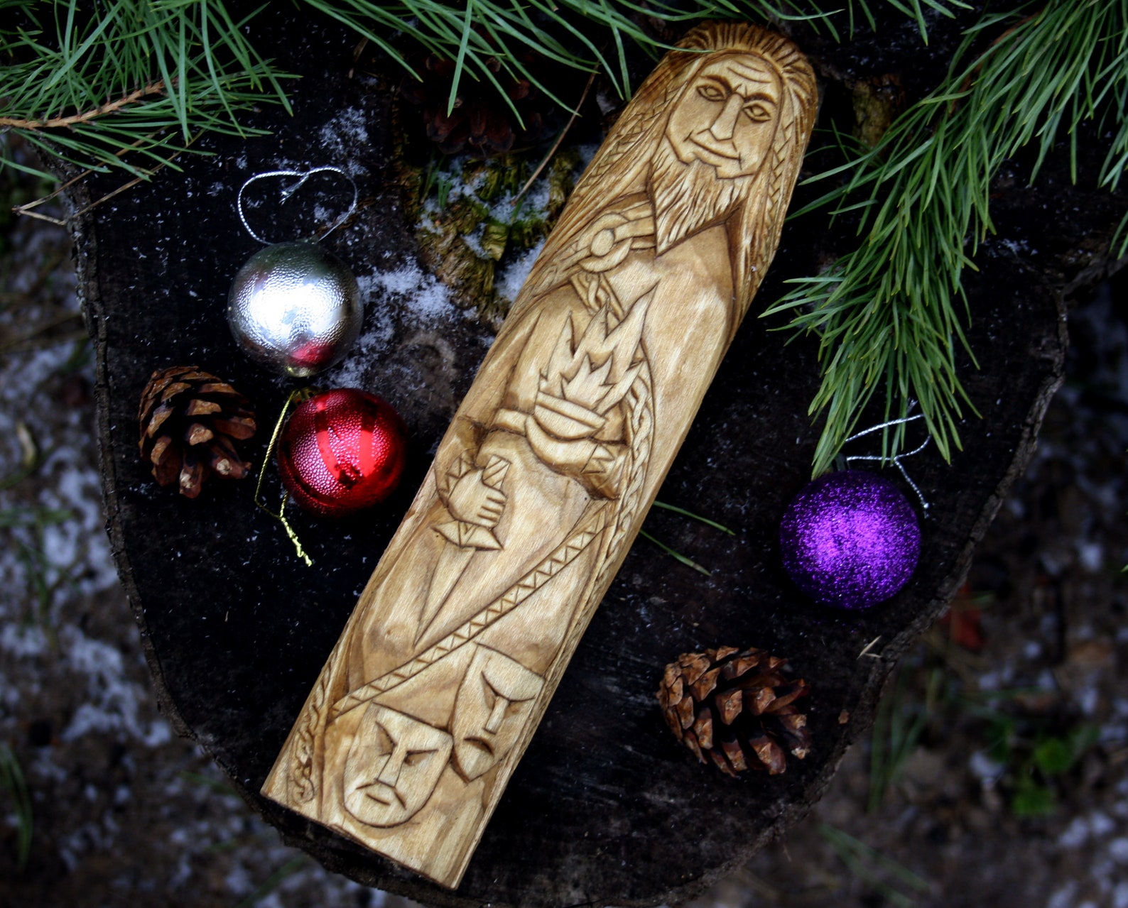 Norse God Loki. Big Hand Crafted Wooden Statue of Loki. - Etsy