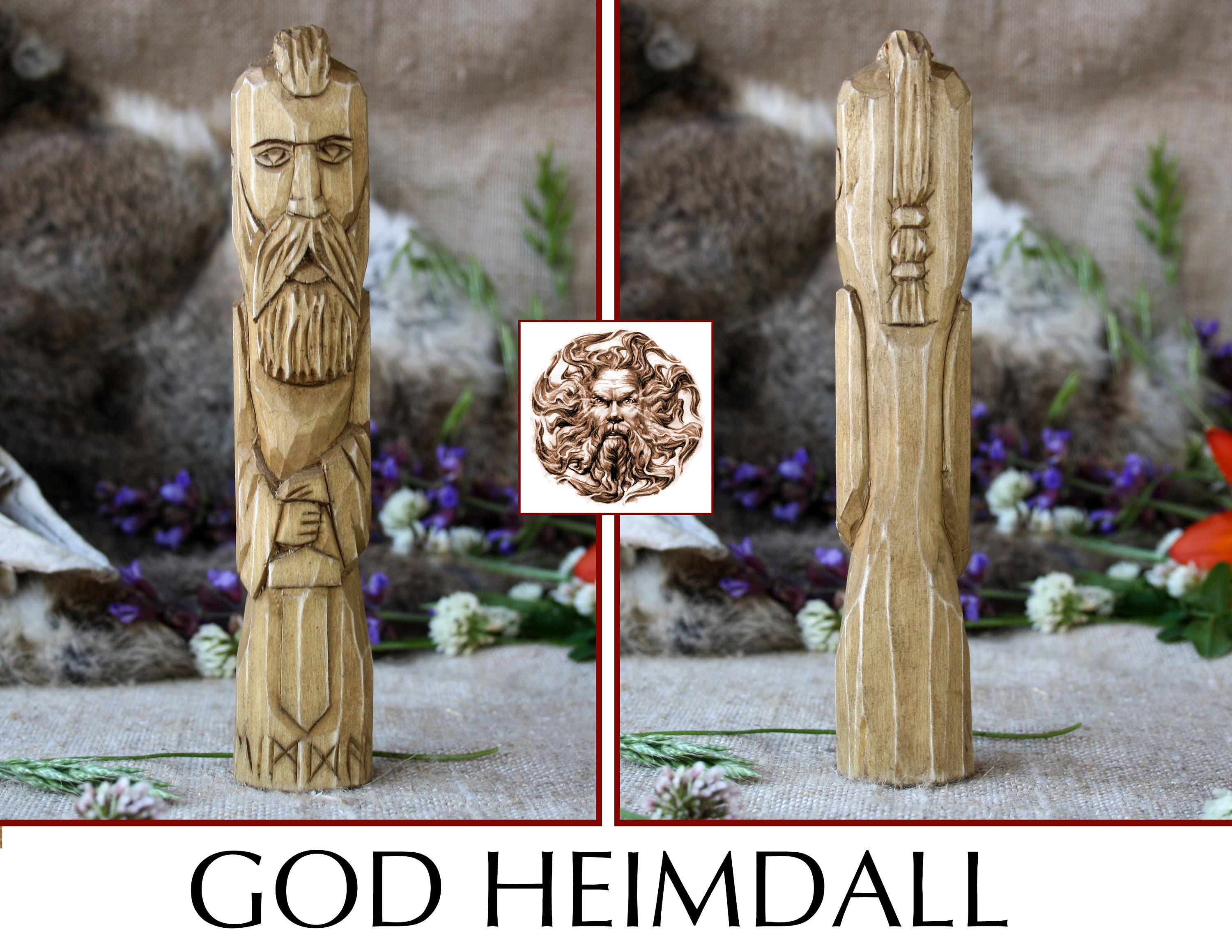 Home & Living Ornaments Home Décor Norse Gods Altar Totem God of the ...