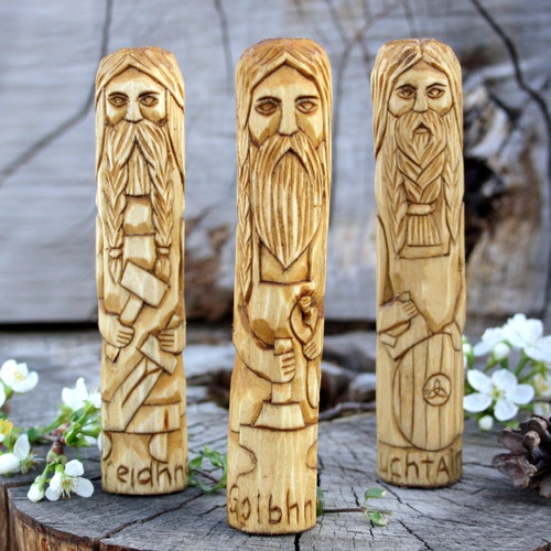 DAGDA GOIBHNIU and OGMA. Celtic Gods. Wiccan Wicca Altar - Etsy
