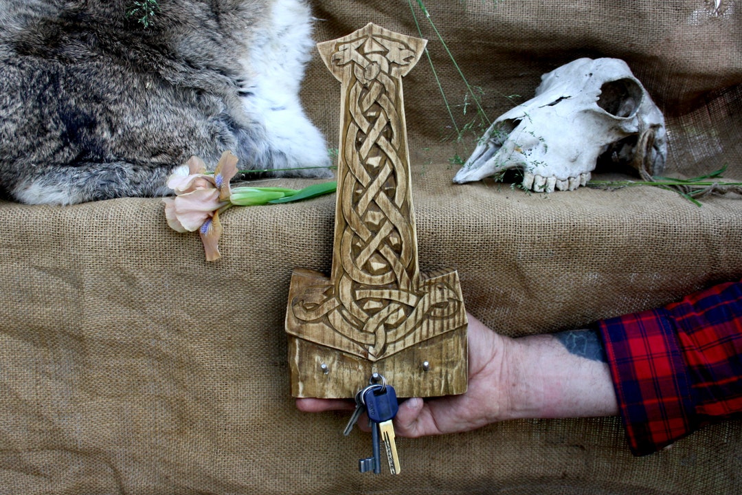 Hammer of Thor. Key Holder in the Hallway, Custom Key Holder for the ...