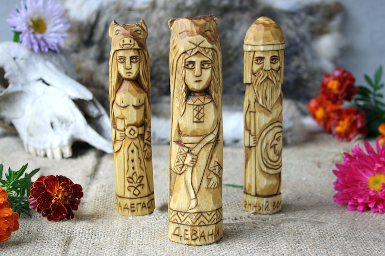 Slavic Gods and Goddess DEVANA RADEGAST and FIRE Volkh. - Etsy