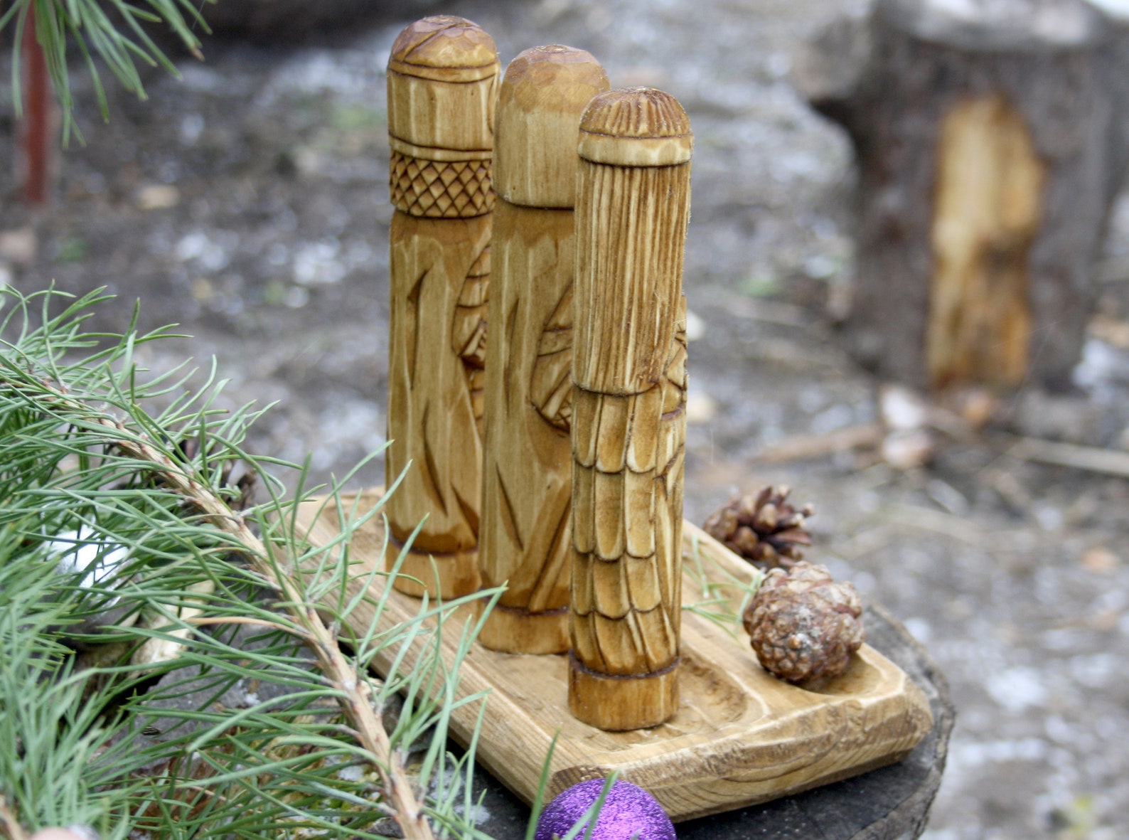 Wooden Altar. Handcrafted Statue. Odin. Freya. Thor. - Etsy