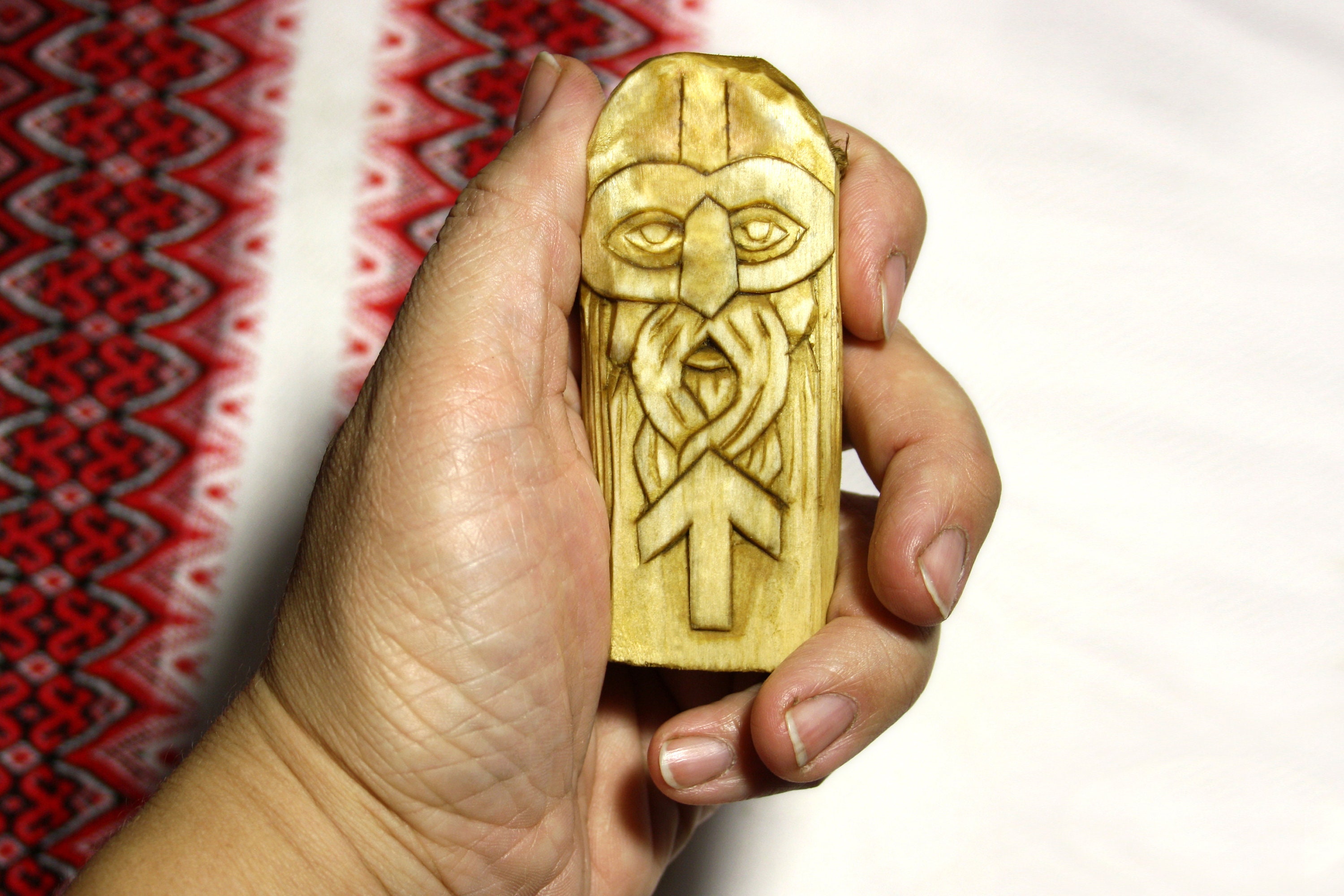 Tyr. Wooden Home Talisman. Handmade Wood carving. | Etsy