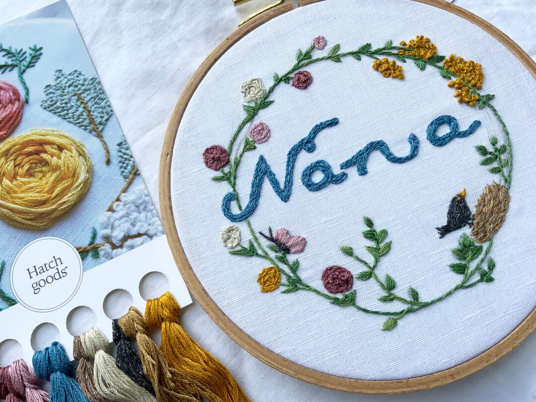 Complete Kit Nana Embroidery Pattern With Supplies - Etsy