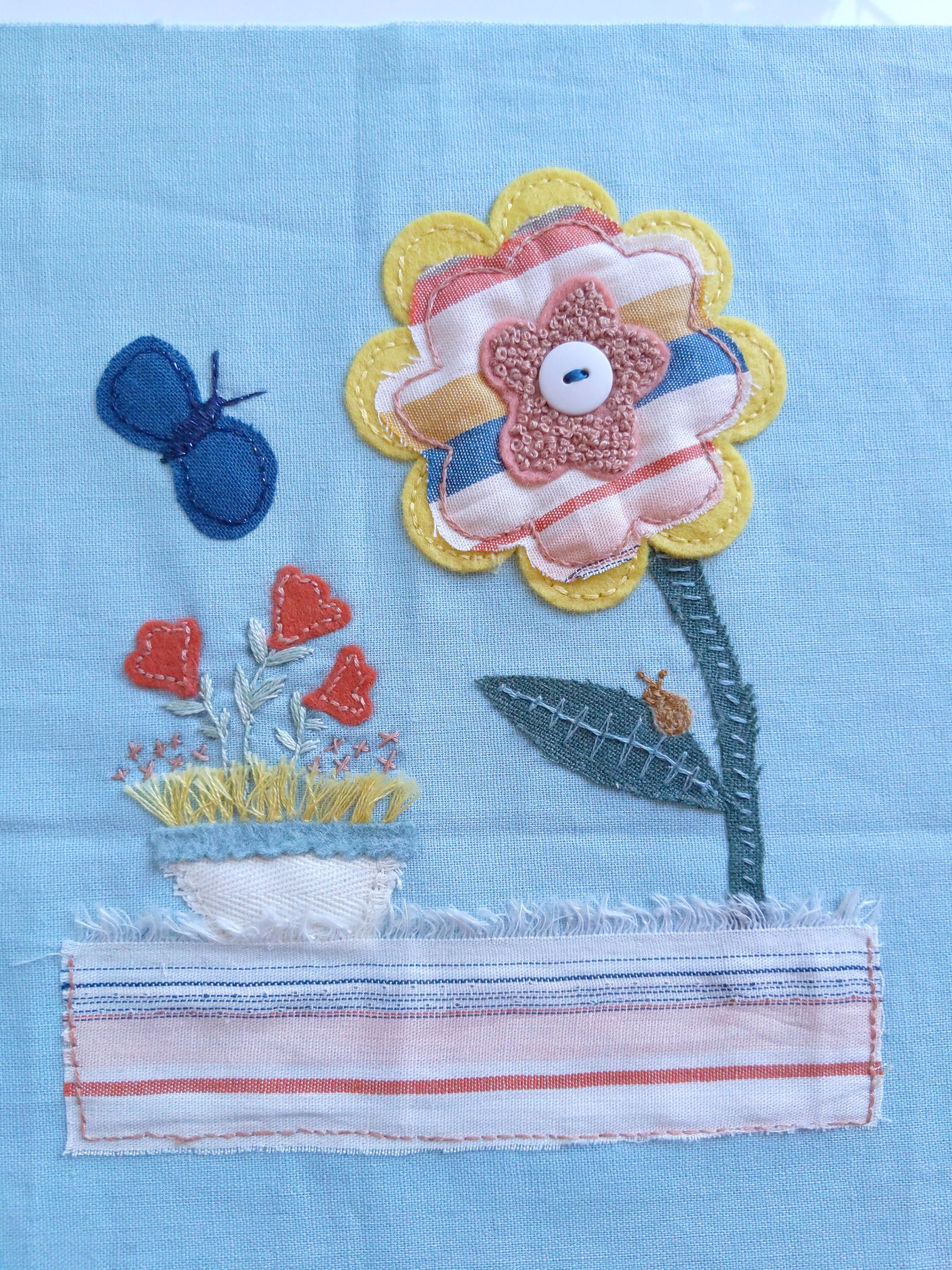 Sunny Wildflower Stitch Art Embroidery Collage Kit - Etsy