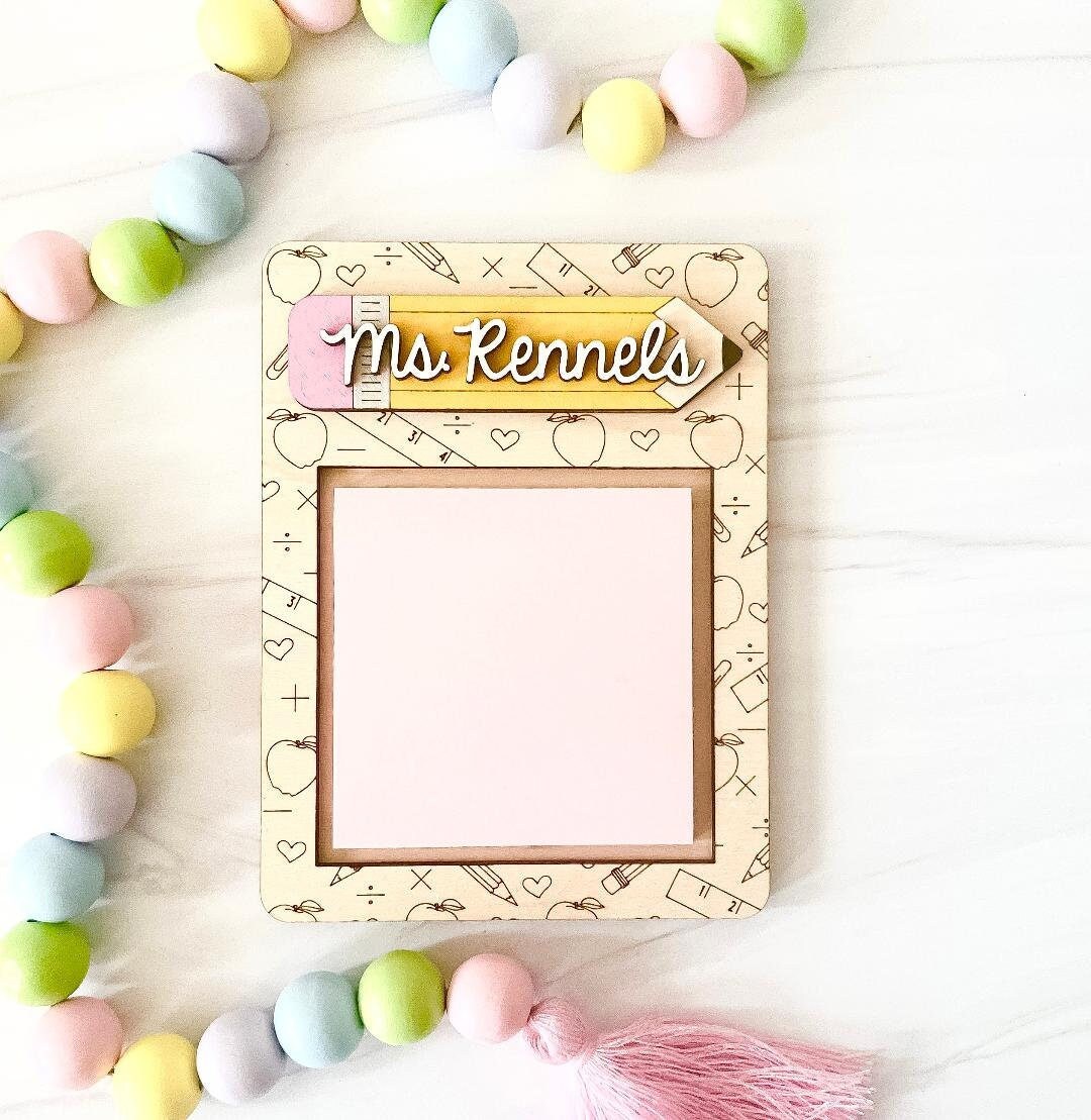 Personalized Post It Holders, Teacher Appreciation Gifts, Sticky Note ...