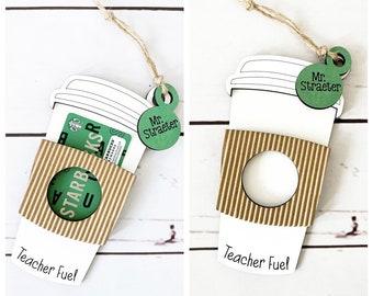 Teacher Starbucks Gift Card Holder - Etsy