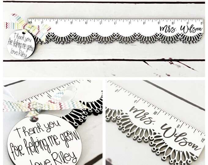 Teacher Appreciation Gift, Personalized Ruler, Thanks for Helping Me ...