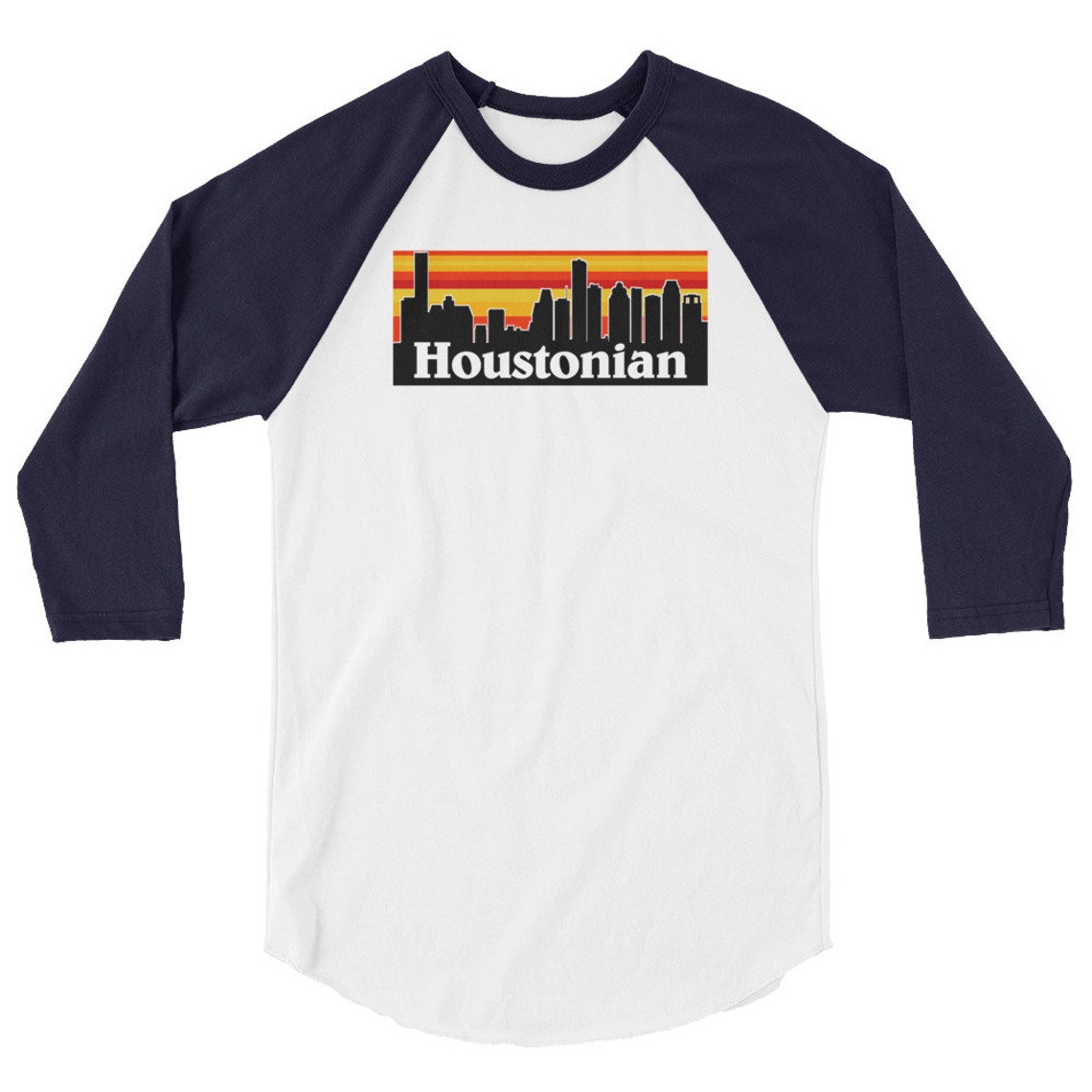 Houstonian Houston Downtown Colors 3/4 Sleeve Raglan Shirt - Etsy