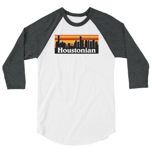 Houstonian Houston Downtown Colors 3/4 Sleeve Raglan Shirt - Etsy