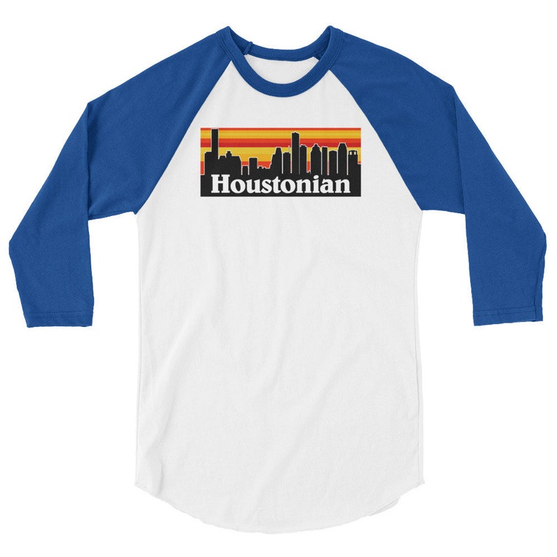 Houstonian Houston Downtown Colors 3/4 Sleeve Raglan Shirt - Etsy