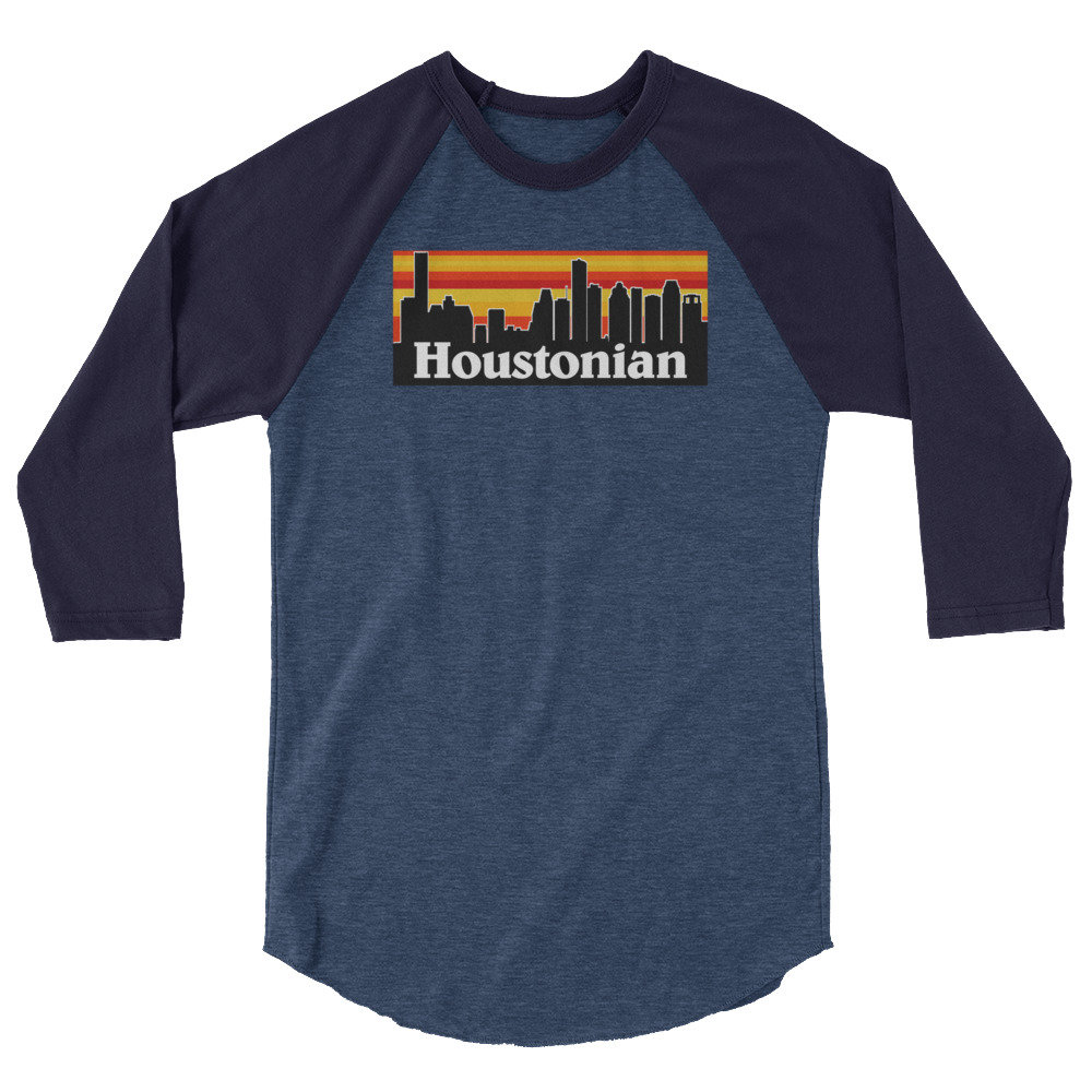 Houstonian Houston Downtown Colors 3/4 Sleeve Raglan Shirt | Etsy