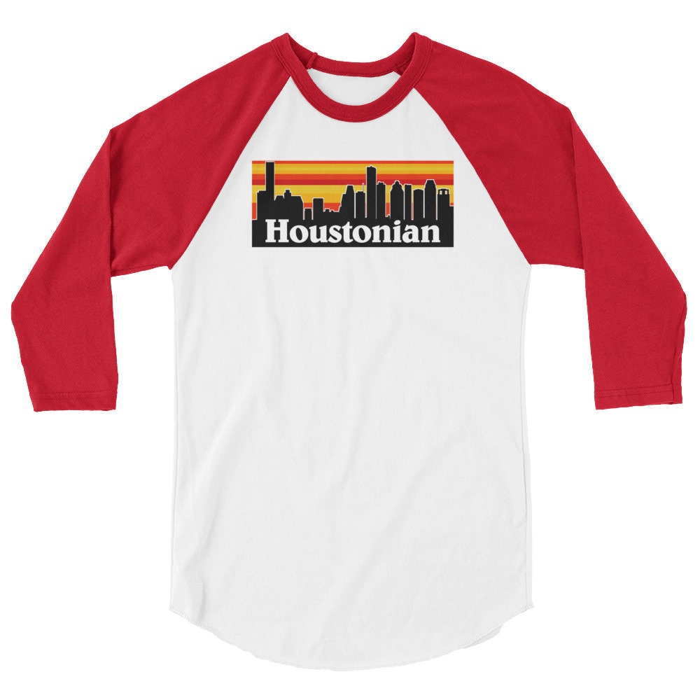 Houstonian Houston Downtown Colors 3/4 Sleeve Raglan Shirt - Etsy