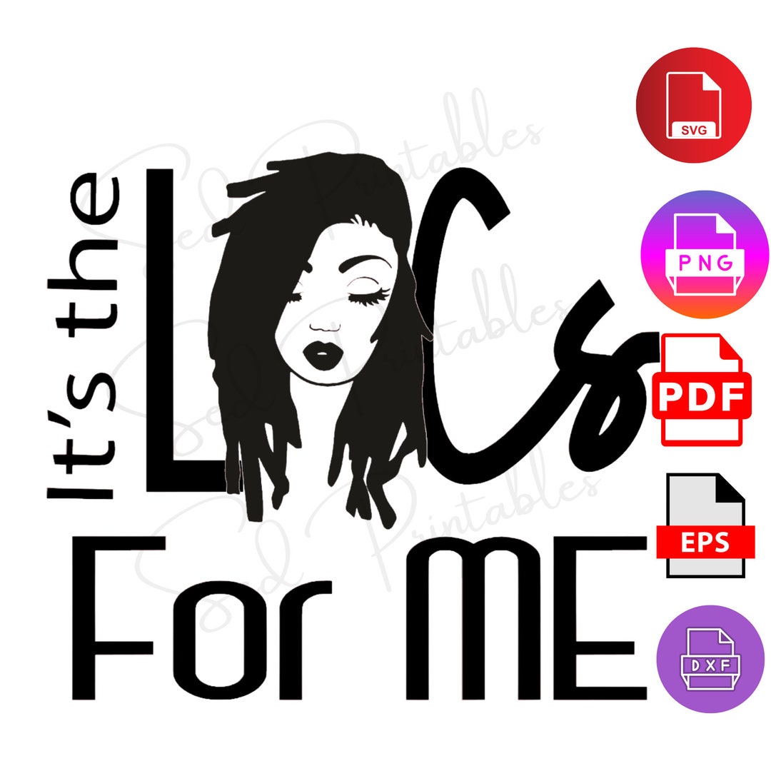 Black Women Locs, African American Lady, Locks of Love, Silhouette SVG ...