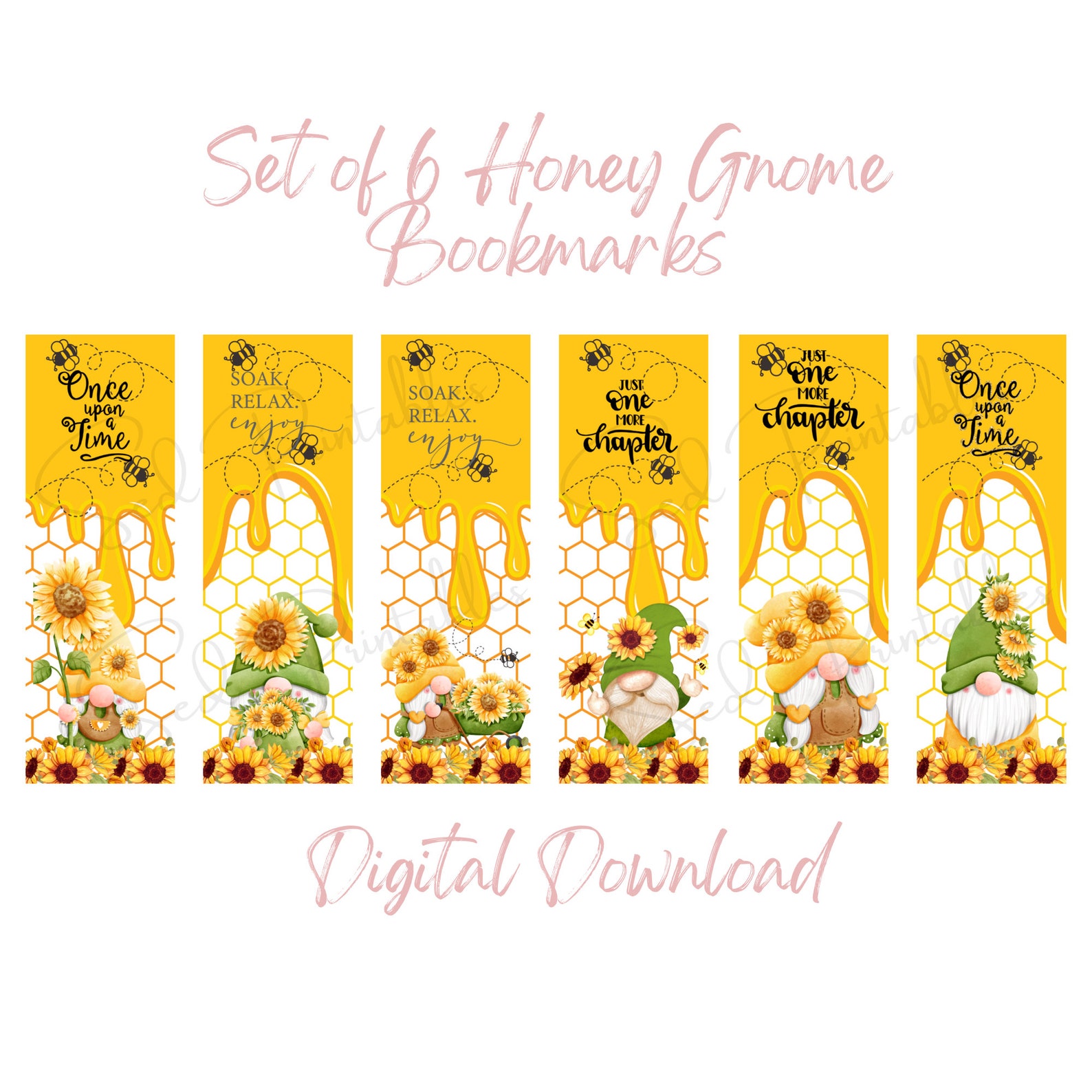 Gnome Honey Bookmarks, Bees and Sweet Honey, One More Chapter, Book ...
