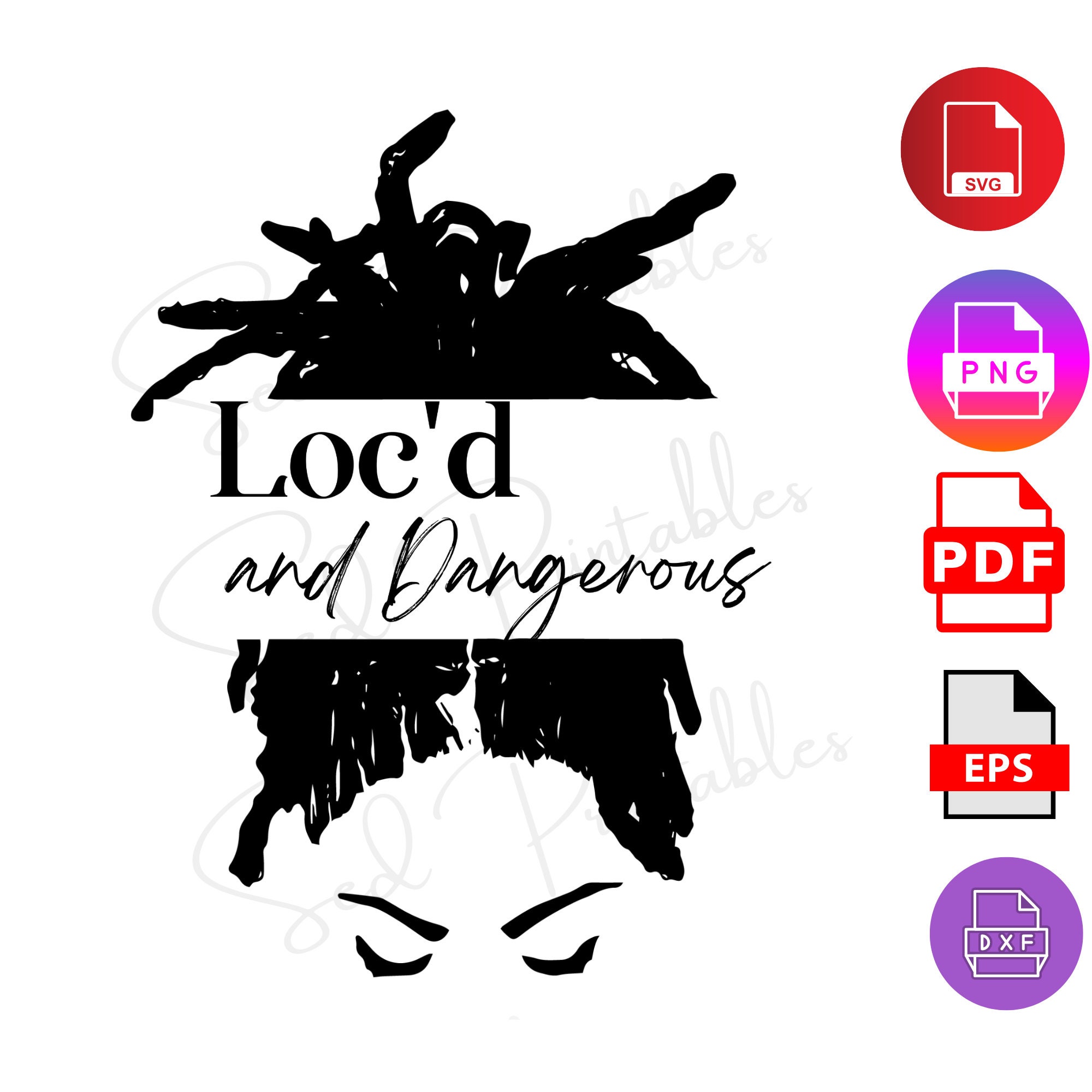 Black Women Locs, African American Lady, Locks of Love, Silhouette SVG ...