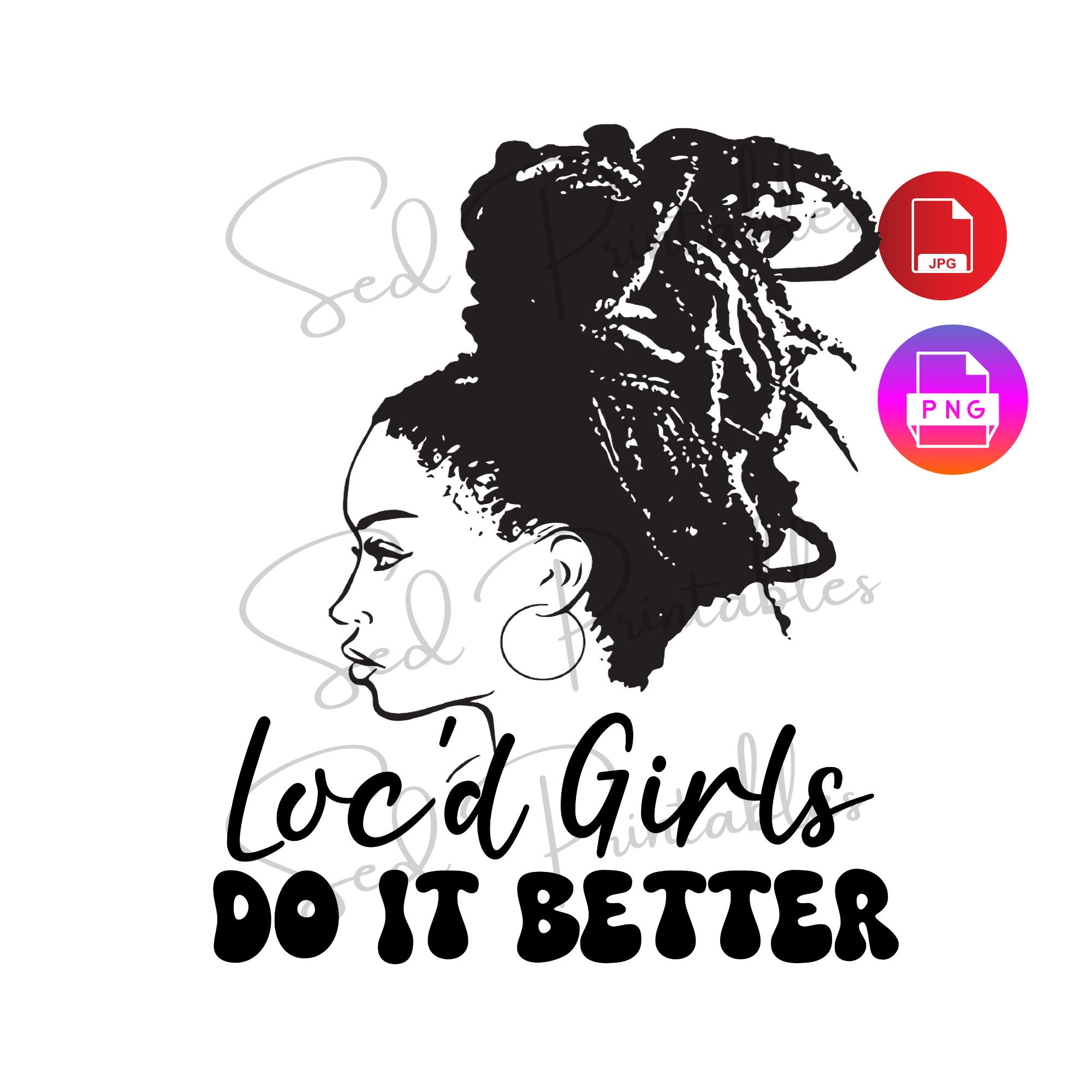 Black Women Locs, African American Lady, Locks of Love, Silhouette SVG ...