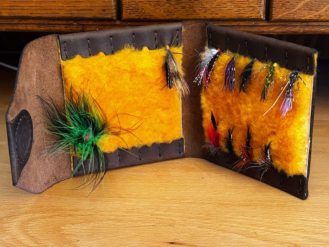 Handmade Leather Fly Wallet for Steelhead/salmon Flies. Rustic and ...