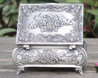 Pewter Jewelry Box - Etsy