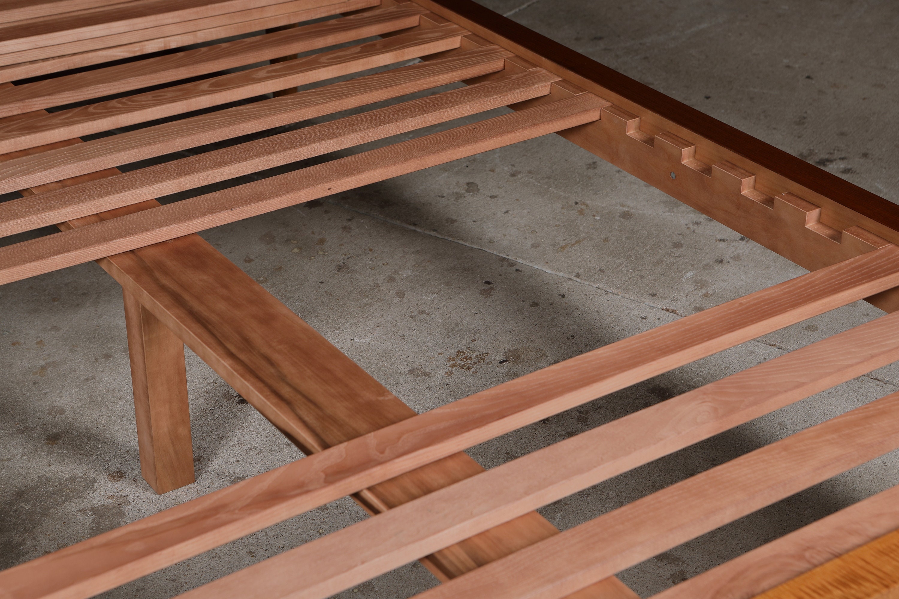 Made to Order Tiger Maple Queen Size Bed Frame, Hand Turned Posts ...