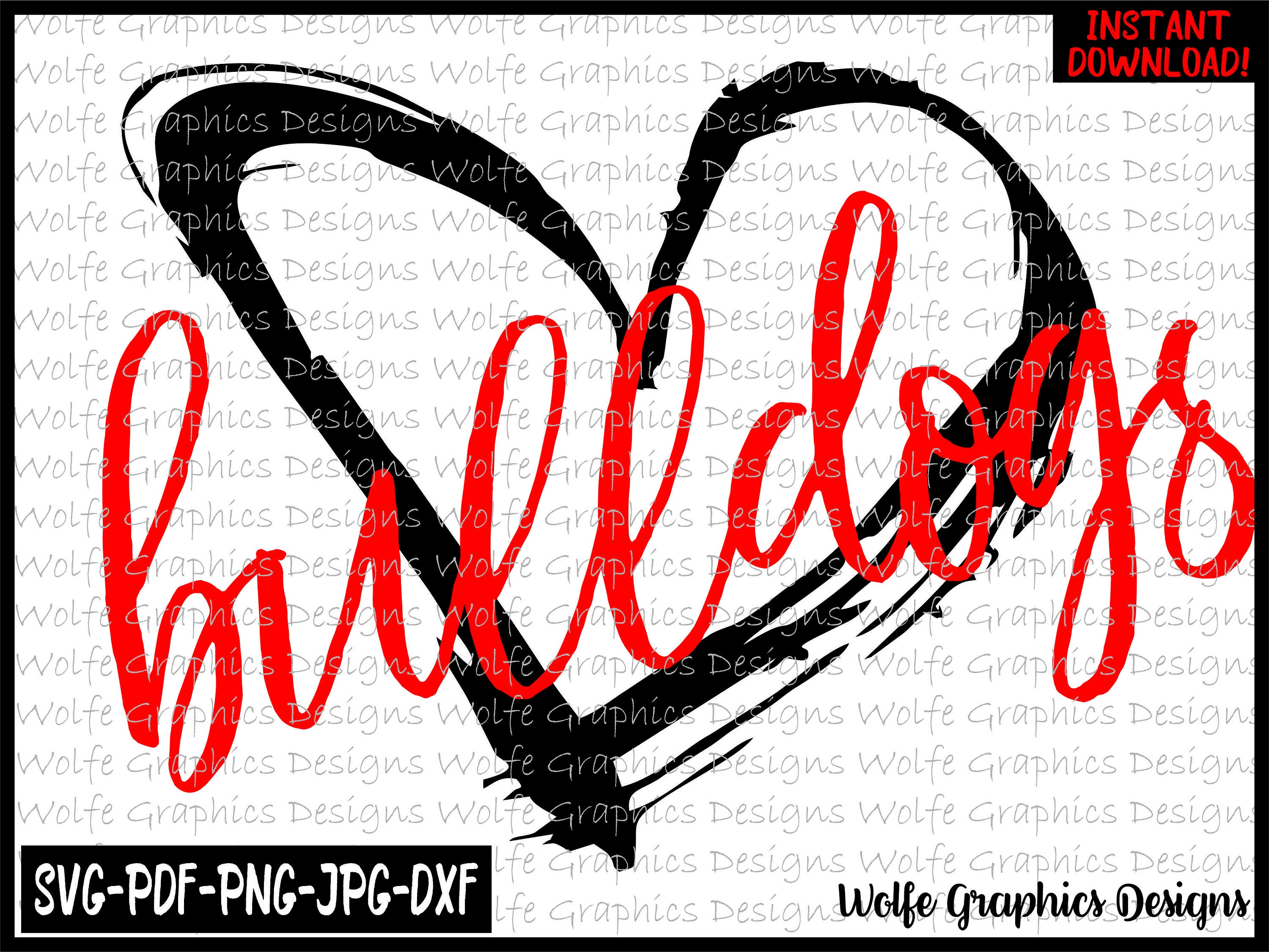 Bulldogs Heart INSTANT DOWNLOAD svg pdf png jpg dxf | Etsy