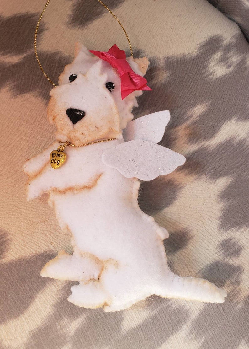 CUSTOM Felt Dog Angels Unique Dog Ornaments Pet Loss Pet - Etsy