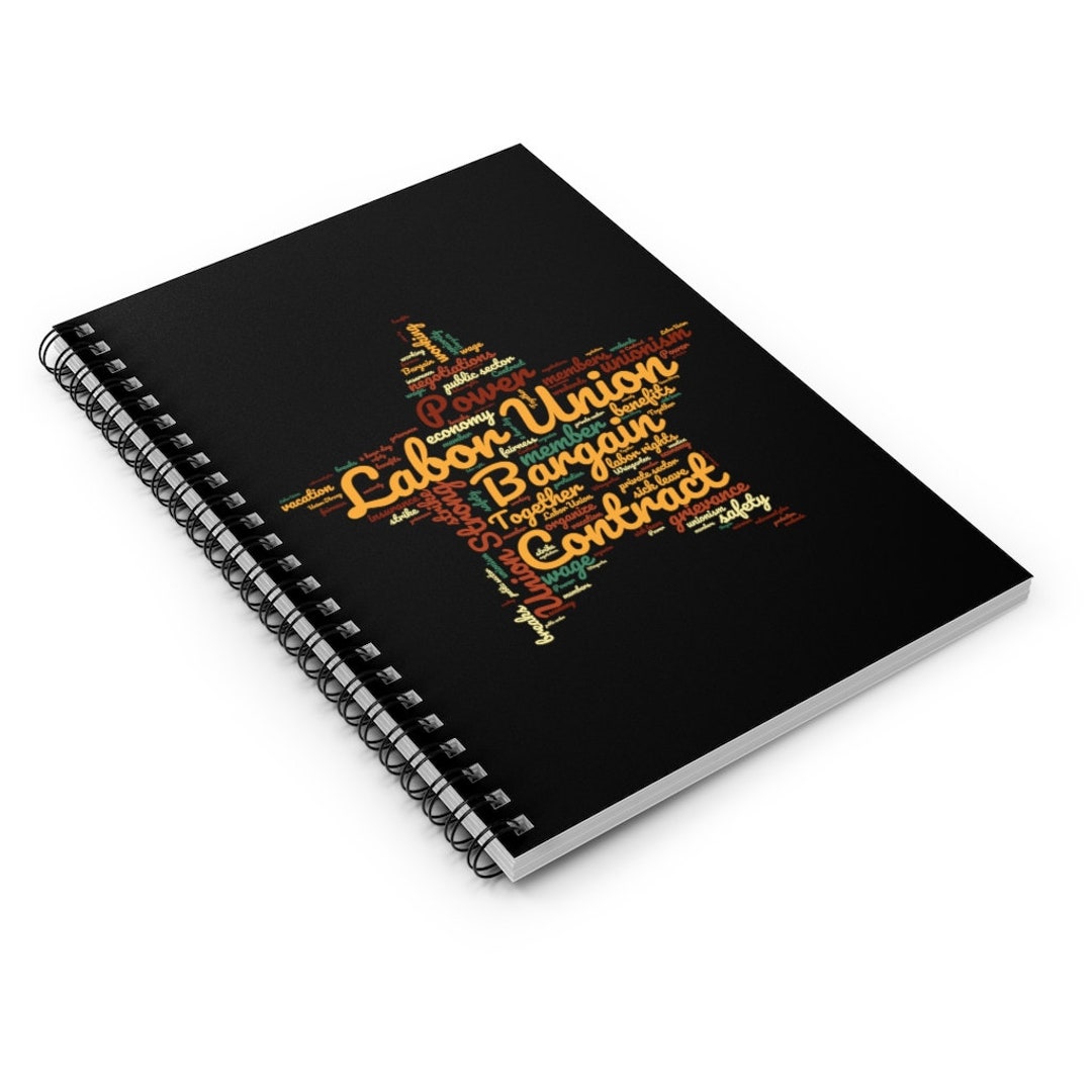 Union Star Word Cloud Spiral 6x8 Notebook - Ruled Line - Etsy UK