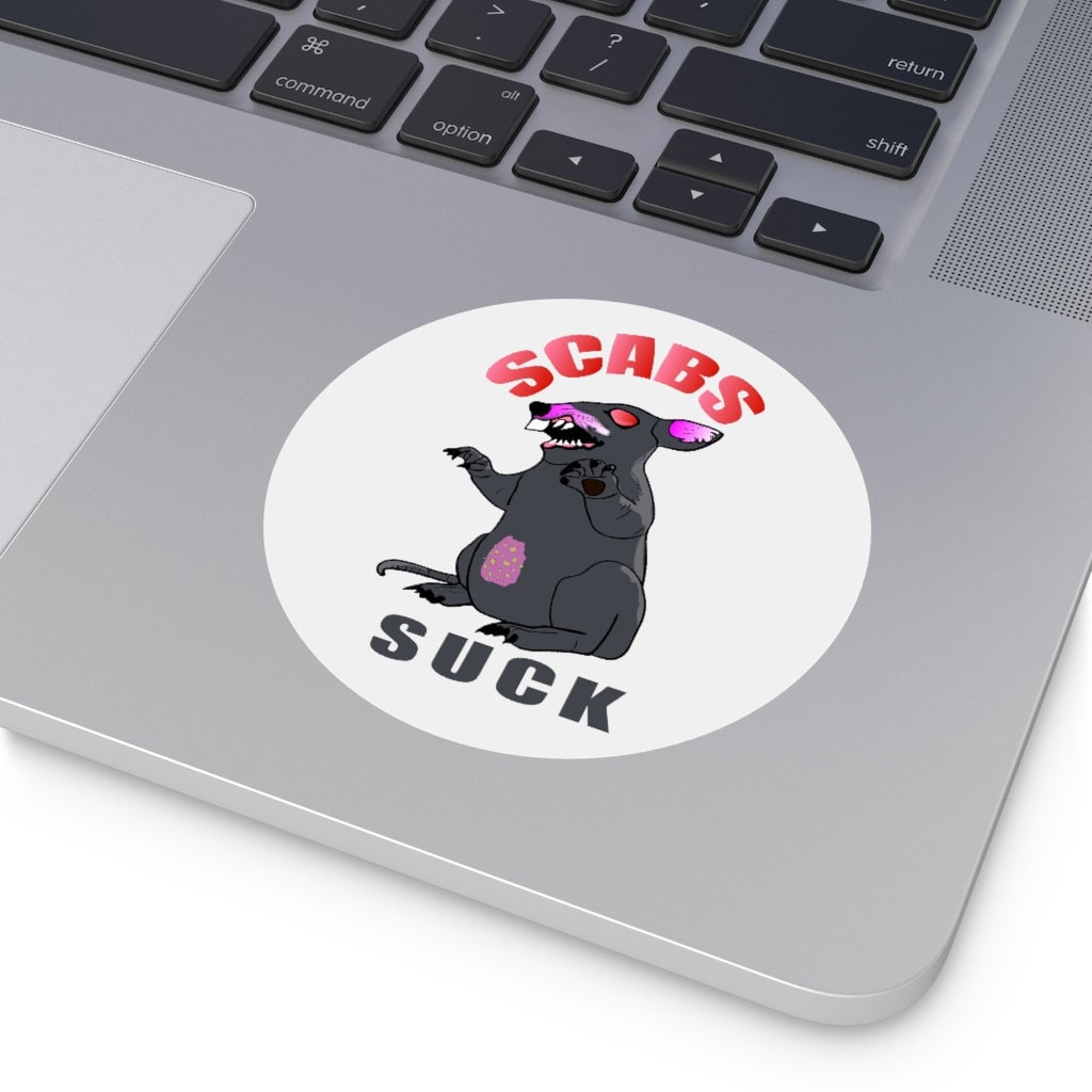 Scabby the Rat Anti-scab Sticker scabs Suck A - Etsy