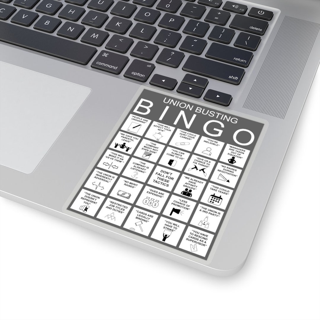 Union Busting Bingo Game Kiss-cut Sticker - Show Your Labor Union ...