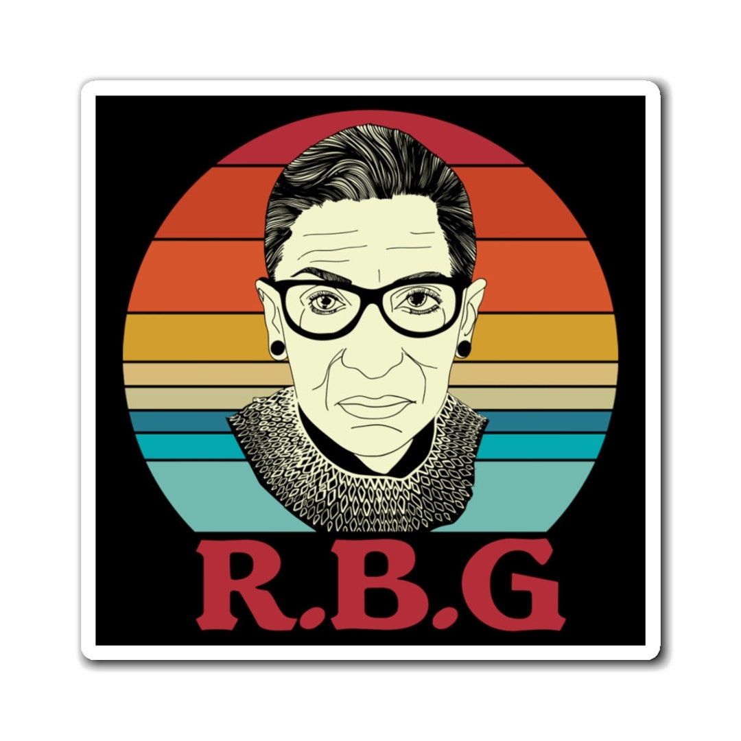 RBG Square Magnet - Honor the Iconic Justice With Style - Etsy