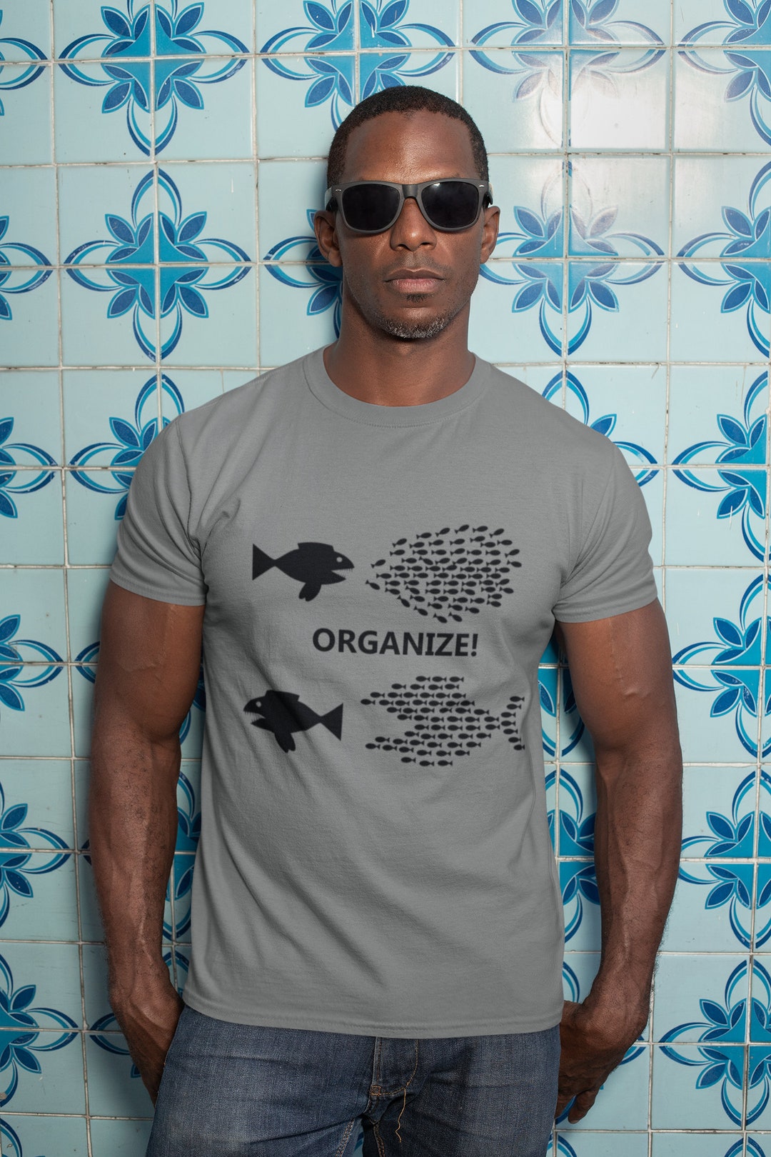 Union Fish Graphic T-shirt: Labor Rights, Workers' Unity - Etsy