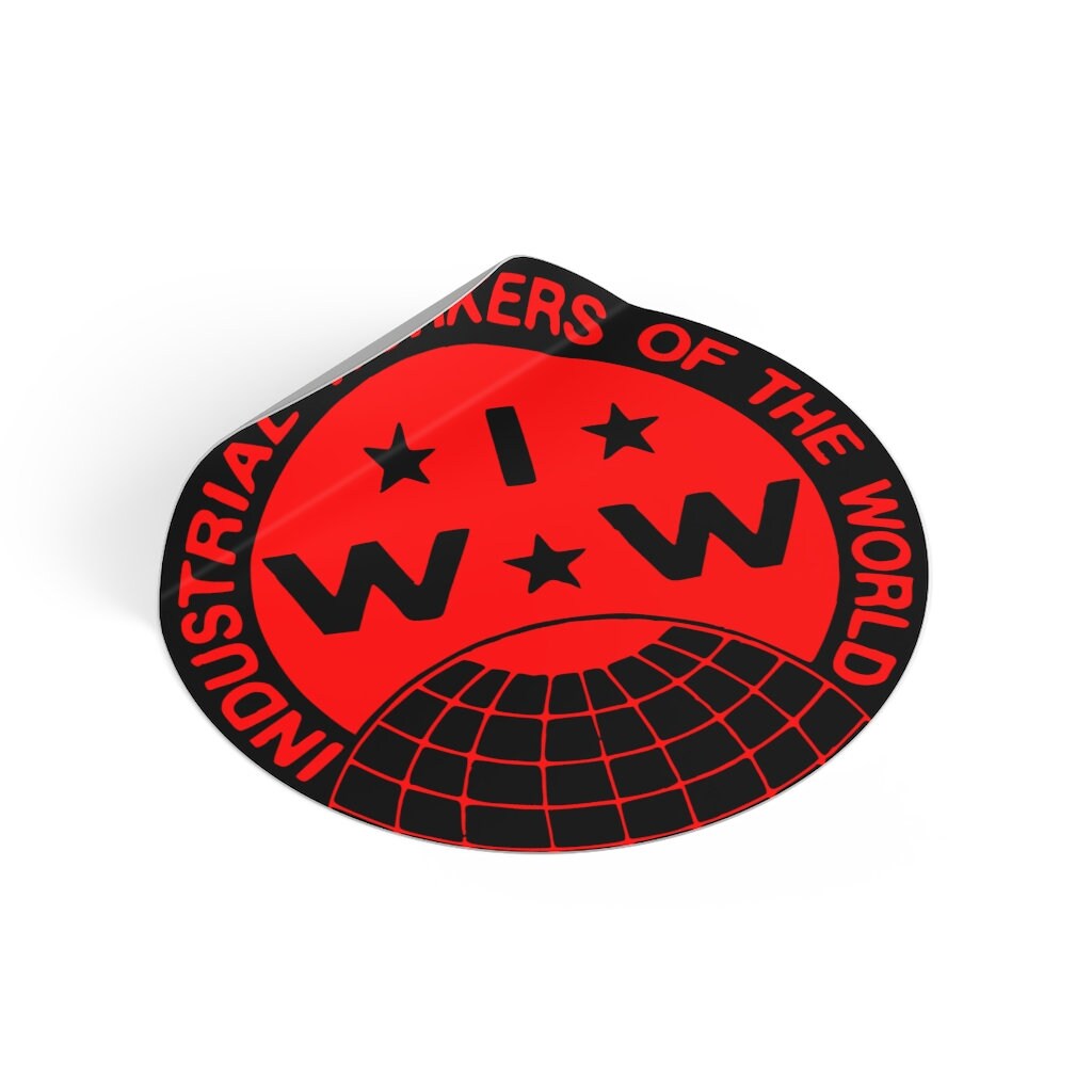 IWW Logo Round Vinyl Stickers Wobblies Union Strong | Etsy