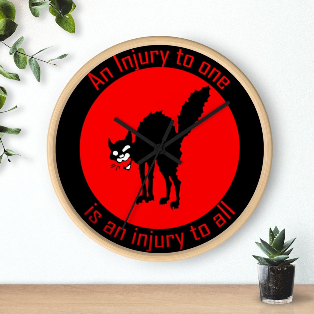 IWW Sabo Tabby Wall Clock: Workers' Rights Decor - Etsy
