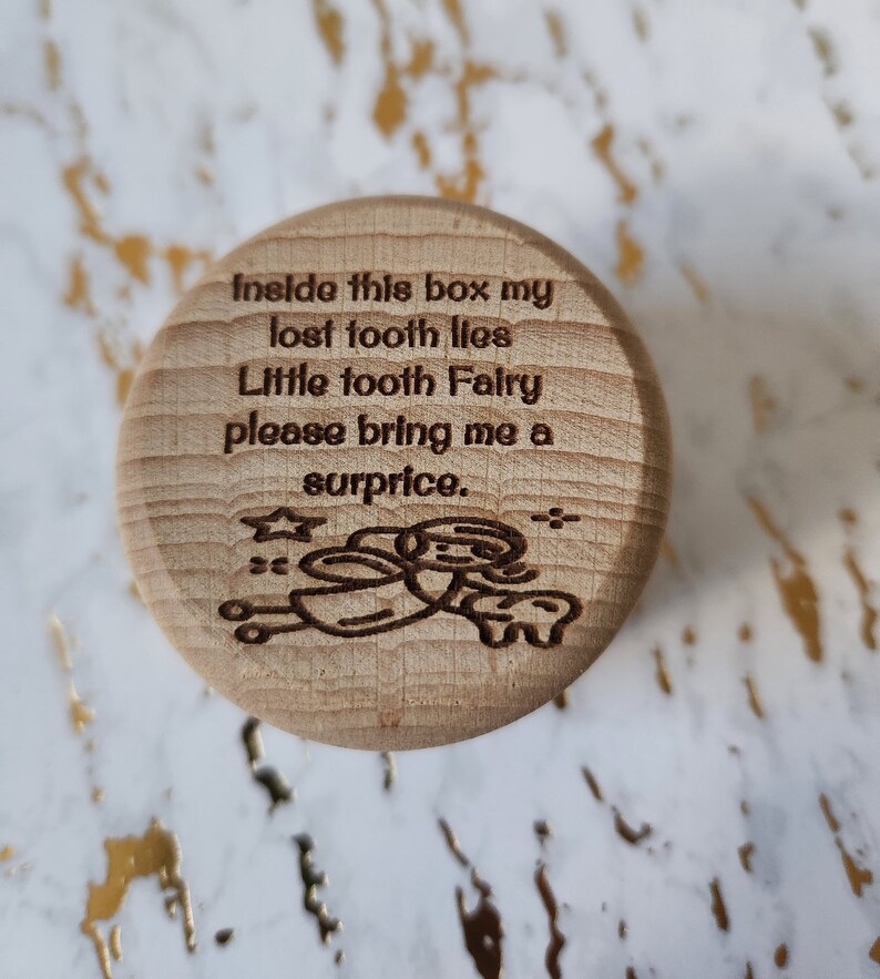 Tooth Fairy Box for First Baby Teeth Wooden Keepsake Tooth Box Special ...