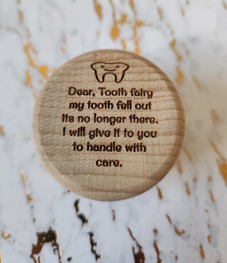 Tooth Fairy Box for First Baby Teeth Wooden Keepsake Tooth Box Special ...