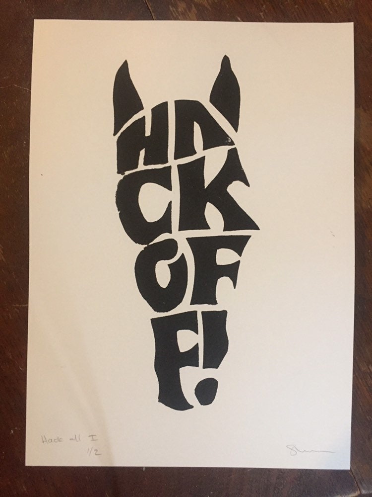 Hack off Horse screen print from Cornwall - Etsy.de