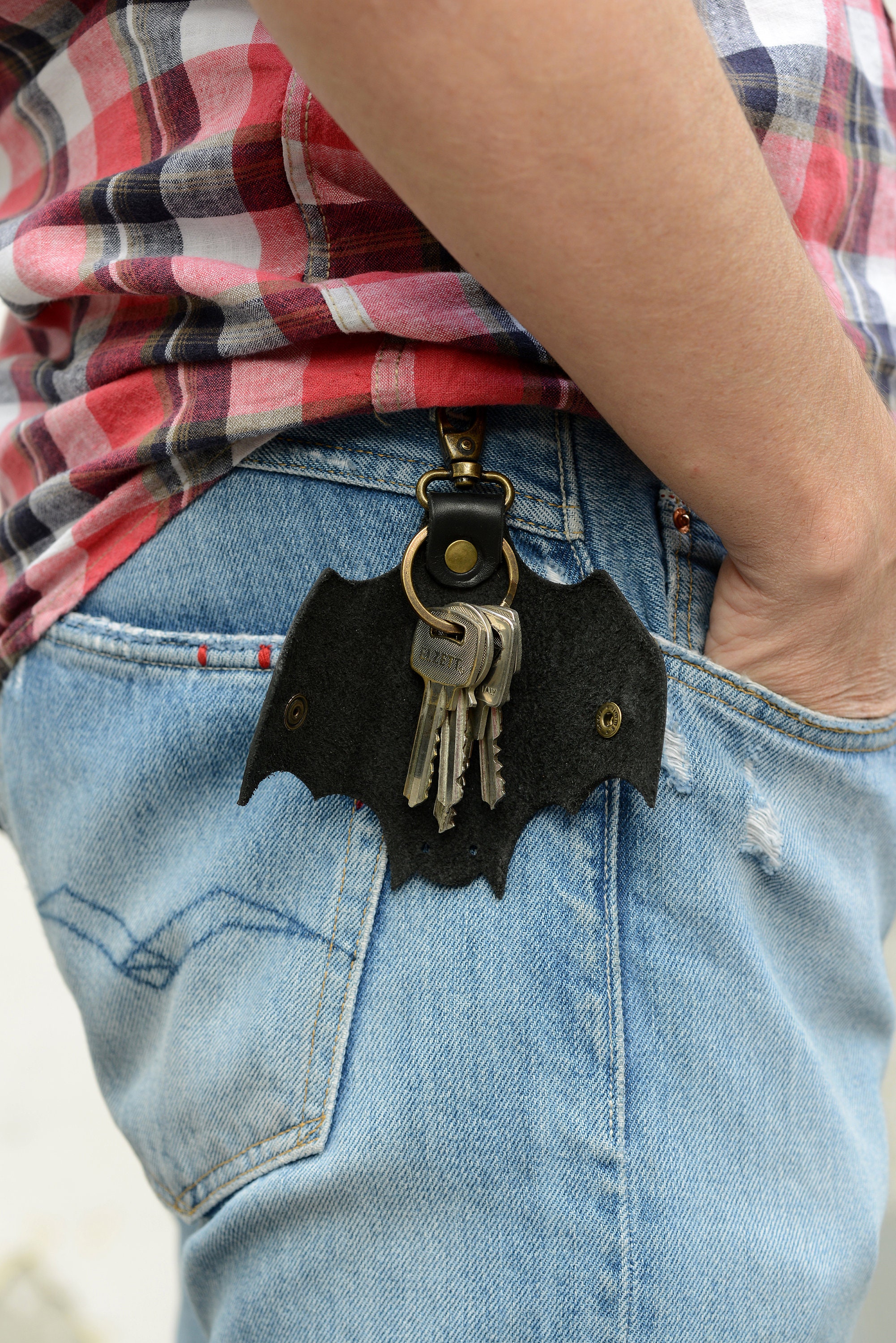 Bat Key Ringleather - Etsy