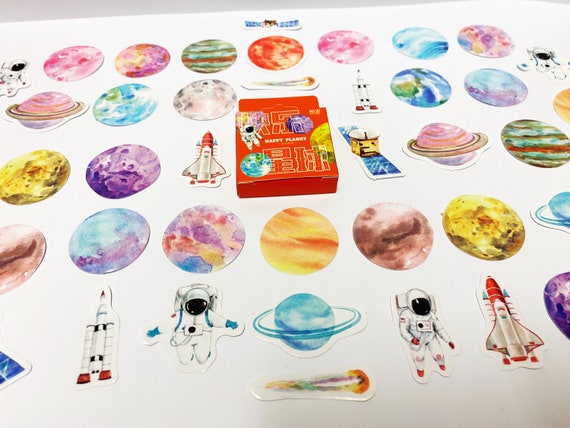 Planet Stickers Solar System Sticker Set Space Stickers - Etsy