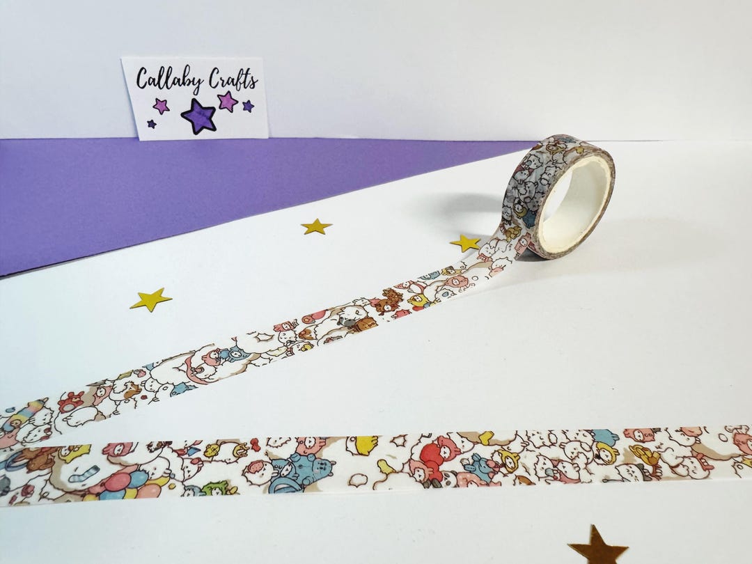 Kawaii Animals Washi Tape, Animal Stationery, Cute Bright Washi Tape ...