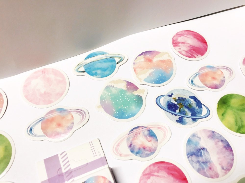 Planet Stickers Solar System Sticker Set Space Stickers | Etsy